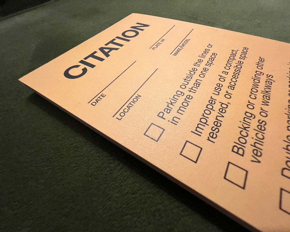Fake Parking Ticket Citation Pad – Scam Stuff